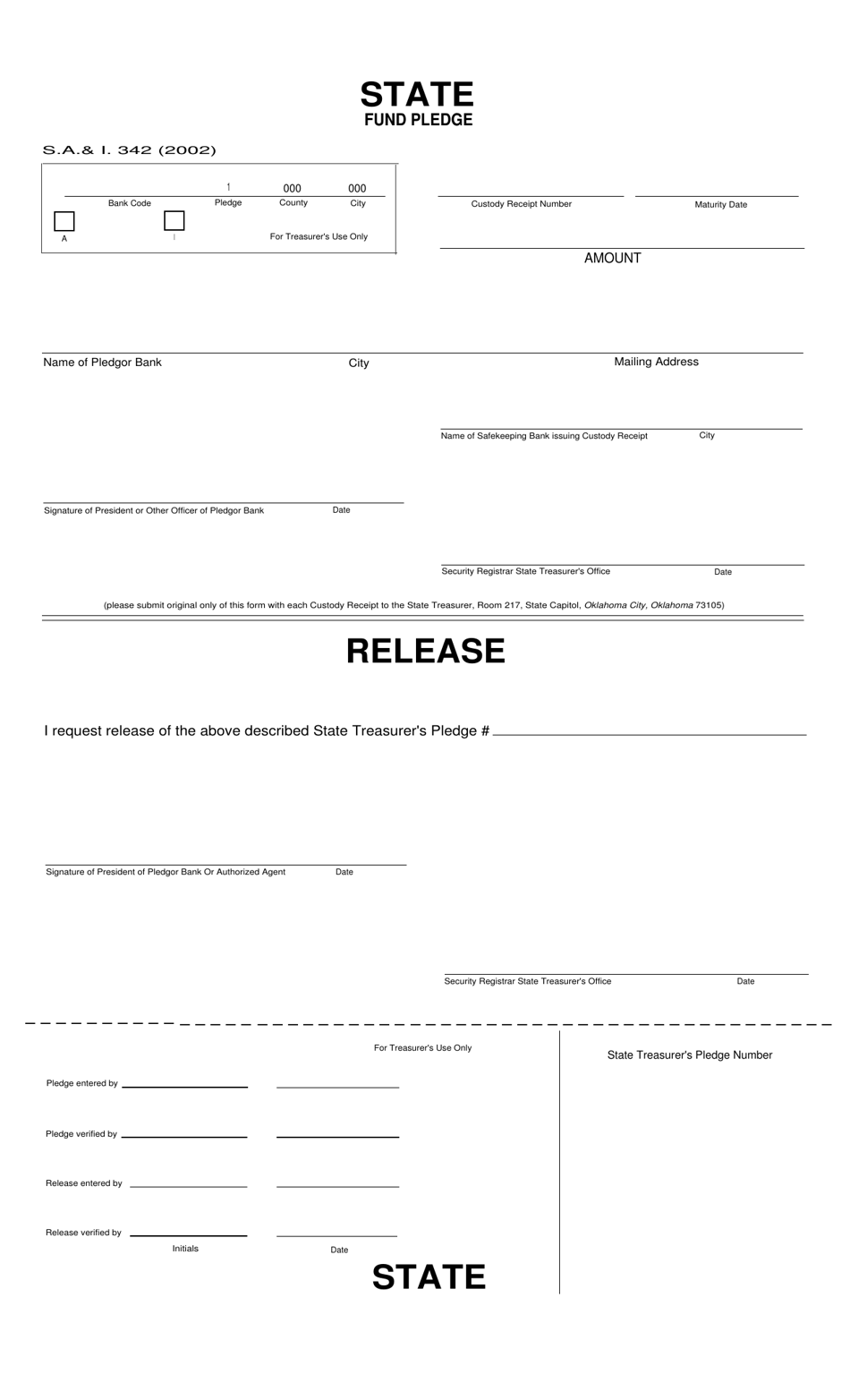 Form S.A.& I.342 - Fill Out, Sign Online and Download Fillable PDF ...