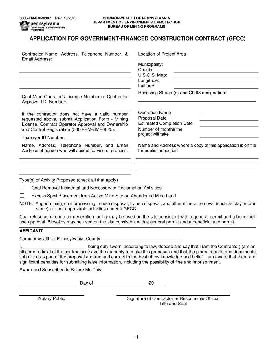 Form 5600-FM-BMP0307 Download Printable PDF or Fill Online Application ...