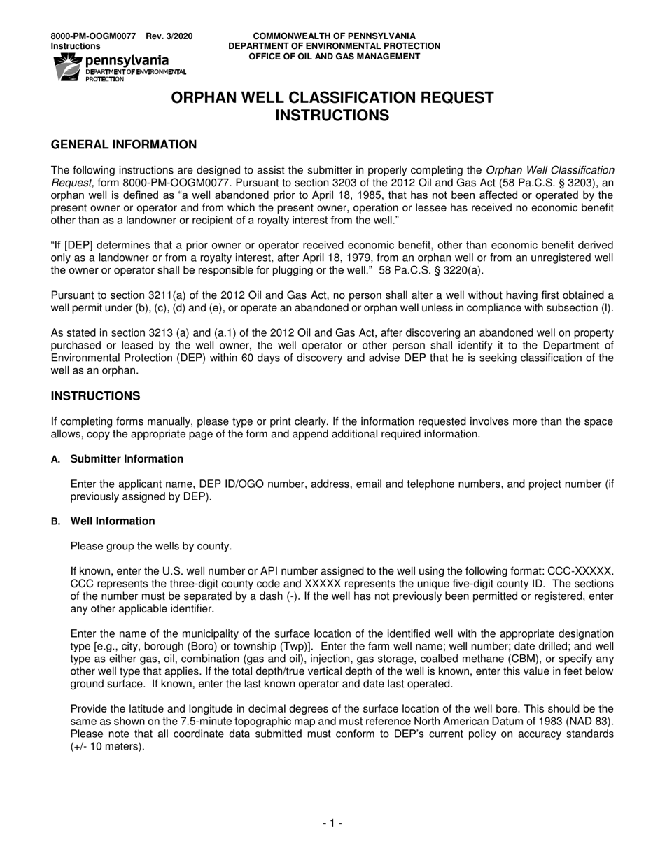 Download Instructions for Form 8000-PM-OOGM0077 Application for Orphan ...