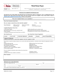 Form INS0504 Download Fillable PDF or Fill Online Third Party Payer ...