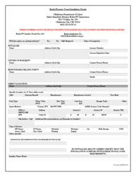 Oklahoma Boiler/Pressure Vessel Installation Permit - Fill Out, Sign ...