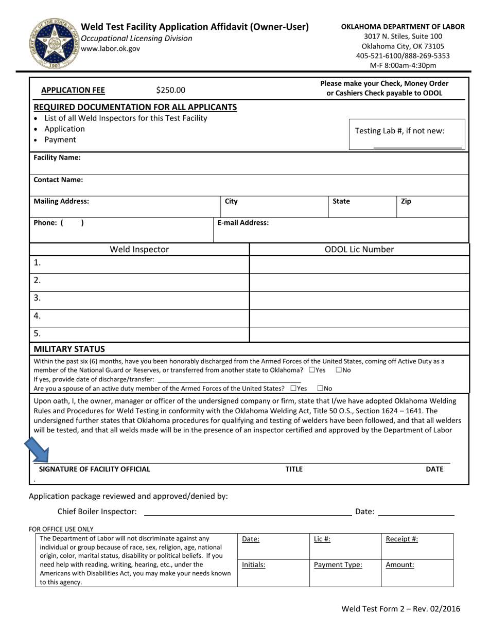 Weld Test Form 2 - Fill Out, Sign Online and Download Printable PDF ...