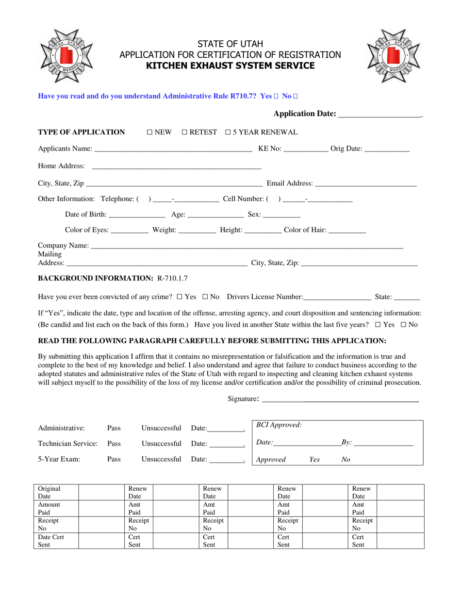 Utah Application For Certification Of Registration Kitchen Exhaust utah-application-for-certification-of-registration-kitchen-exhaust