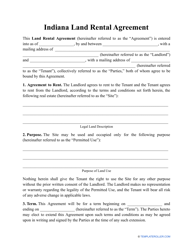 Indiana Rental Agreement Templates PDF. download Fill and print for ...