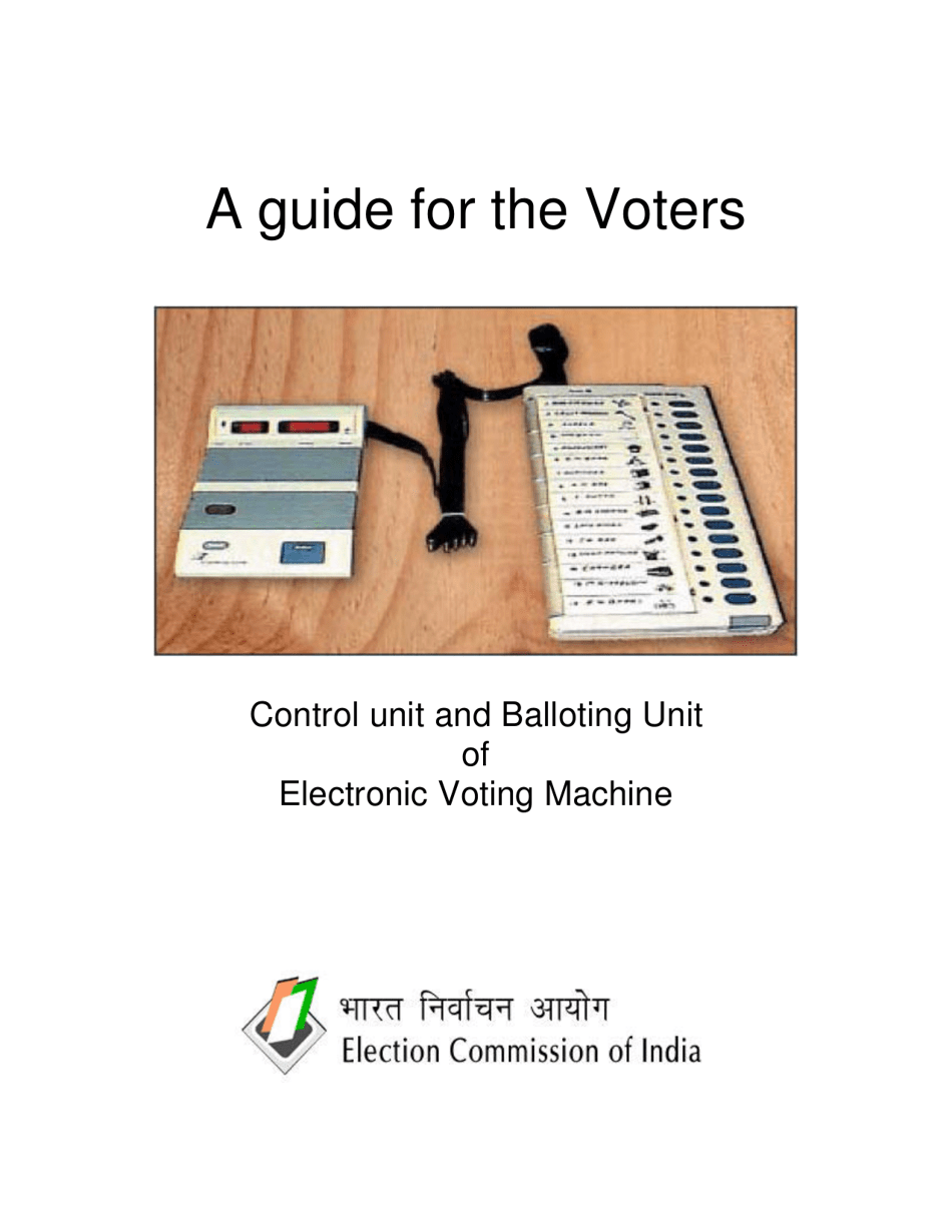 India A Guide for the Voters: Control Unit and Balloting Unit of ...