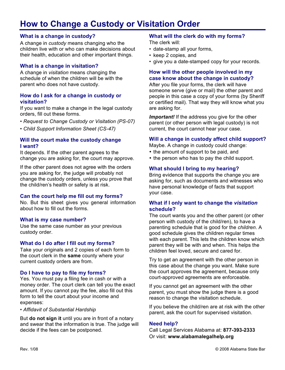 Form PS-02 - Fill Out, Sign Online and Download Fillable PDF, Alabama ...