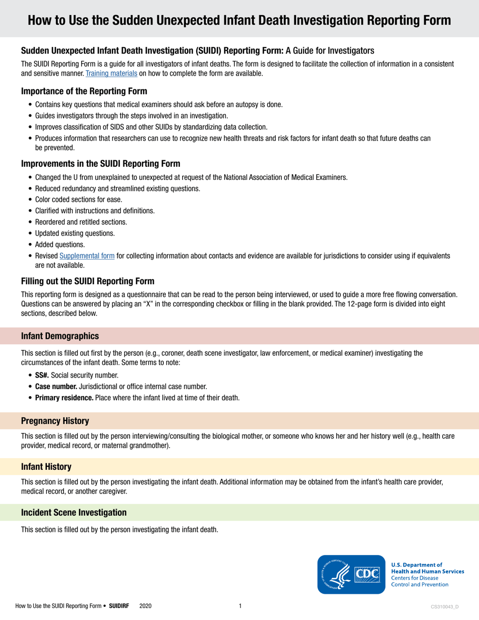 Download Instructions for Sudden Unexpected Infant Death Investigation ...