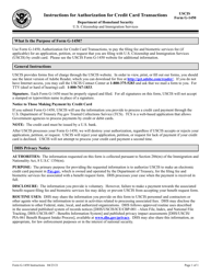Download Instructions for USCIS Form G-1450 Authorization for Credit ...