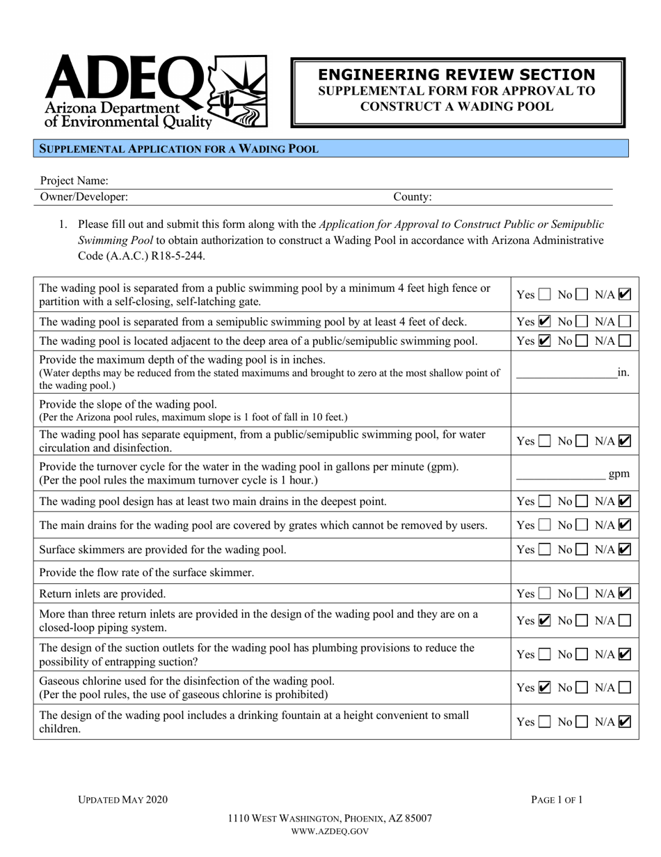 Arizona Engineering Review: Public and Semi-public Swimming Pool ...
