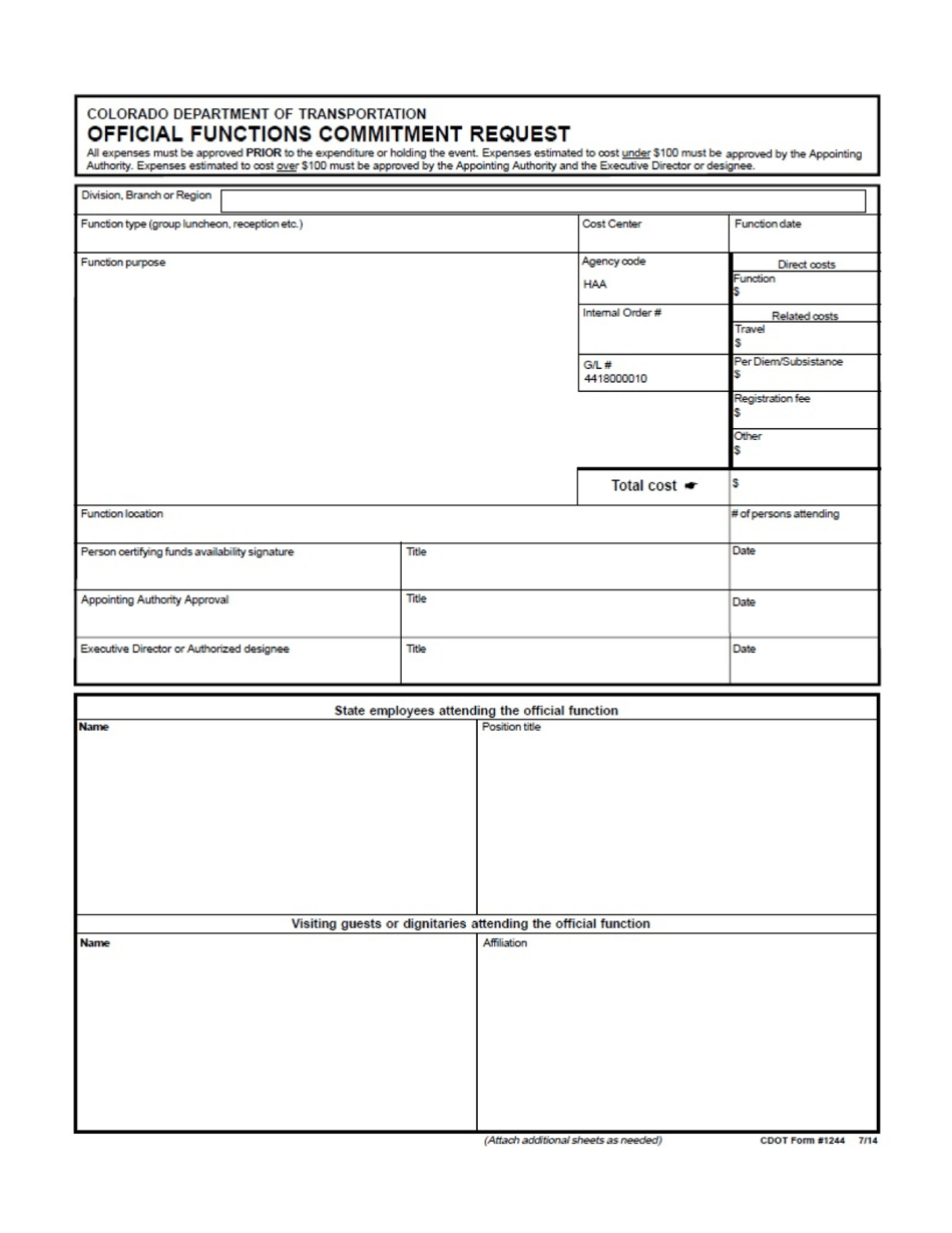 CDOT Form 1244 - Fill Out, Sign Online and Download Fillable PDF ...