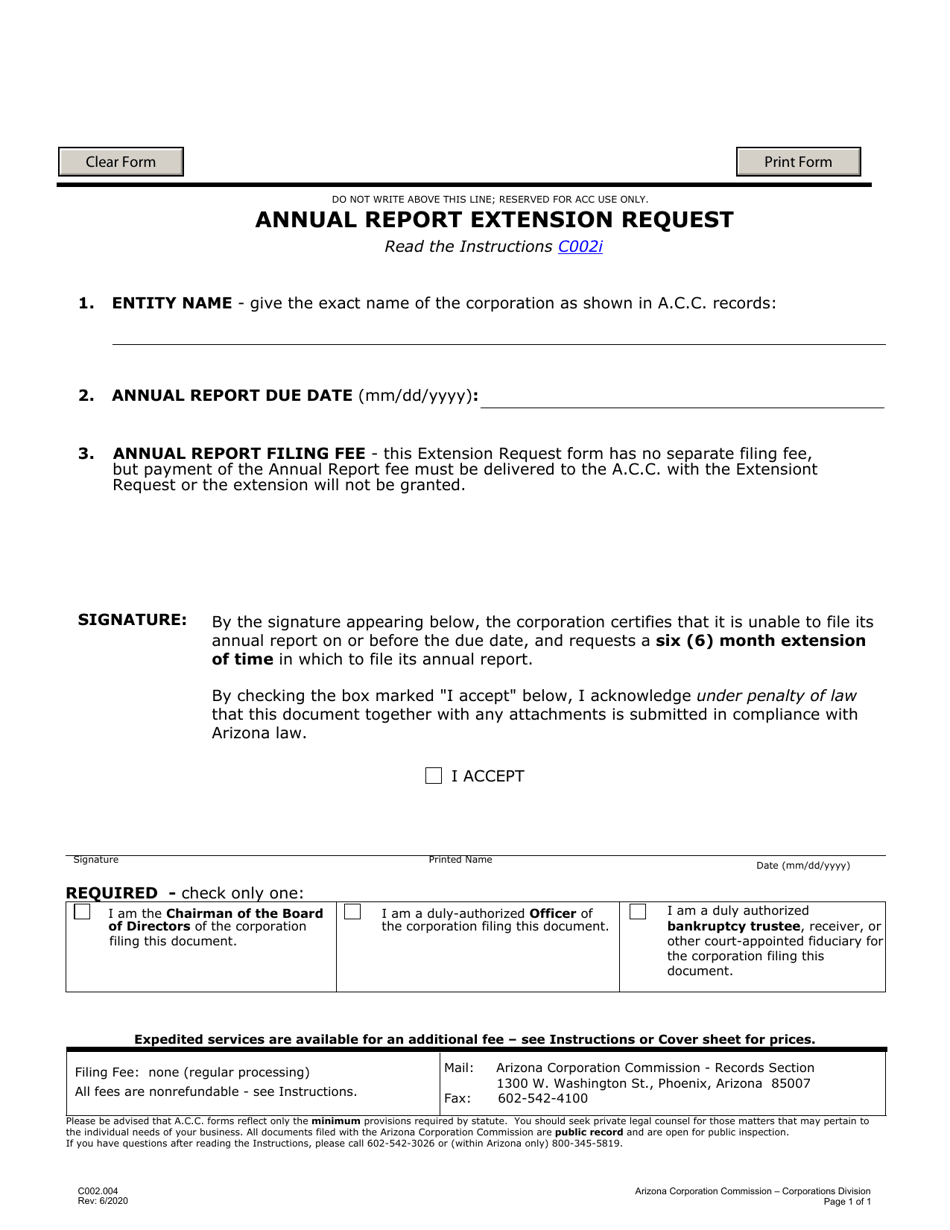 Form C002 - Fill Out, Sign Online and Download Fillable PDF, Arizona ...