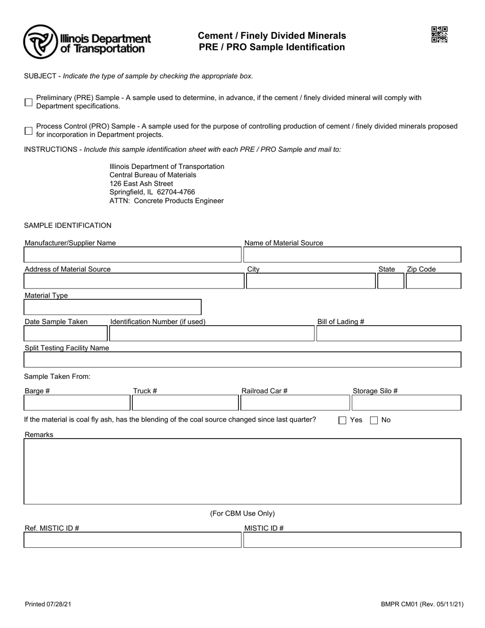 Form BMPR CM01 - Fill Out, Sign Online and Download Fillable PDF ...
