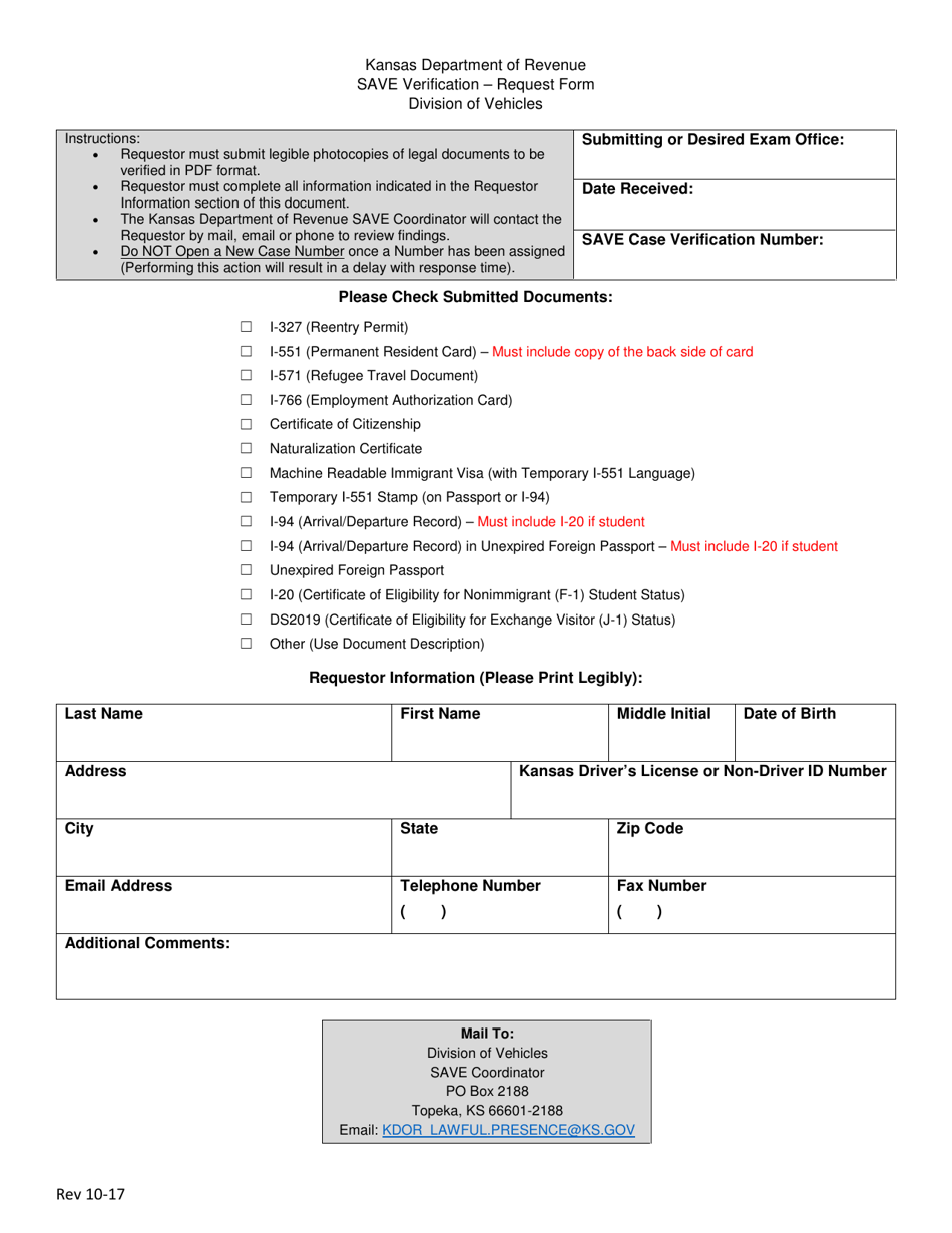 Kansas Save Verification - Request Form - Fill Out, Sign Online and ... Kansas Save Verification - Request Form - Fill Out, Sign Online and ...