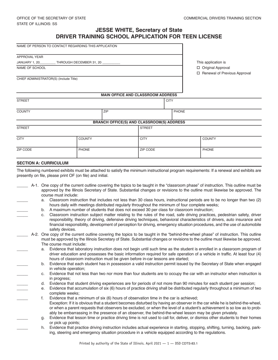 Form DSD CDTS-83 - Fill Out, Sign Online and Download Printable PDF ...