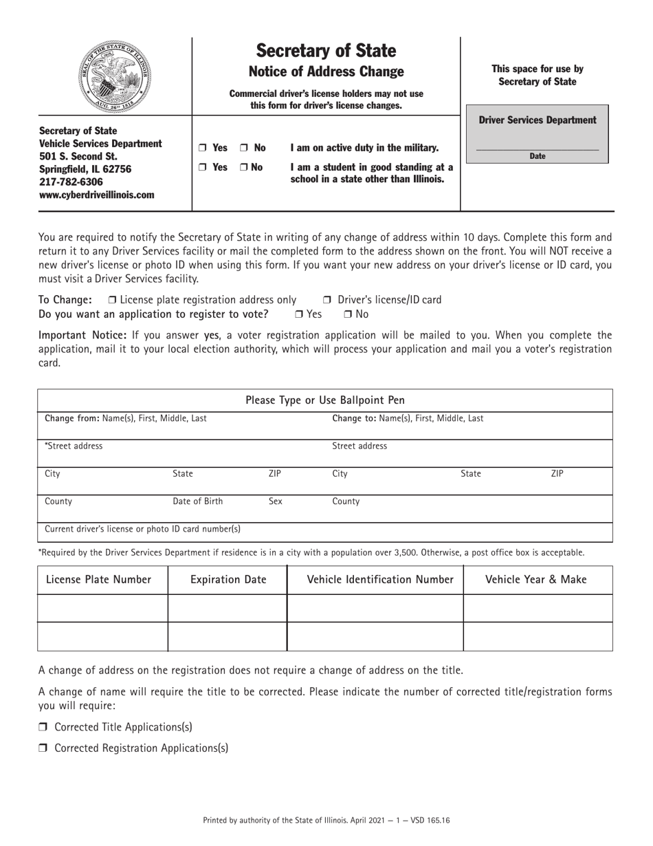 Form VSD165 - Fill Out, Sign Online and Download Printable PDF ...