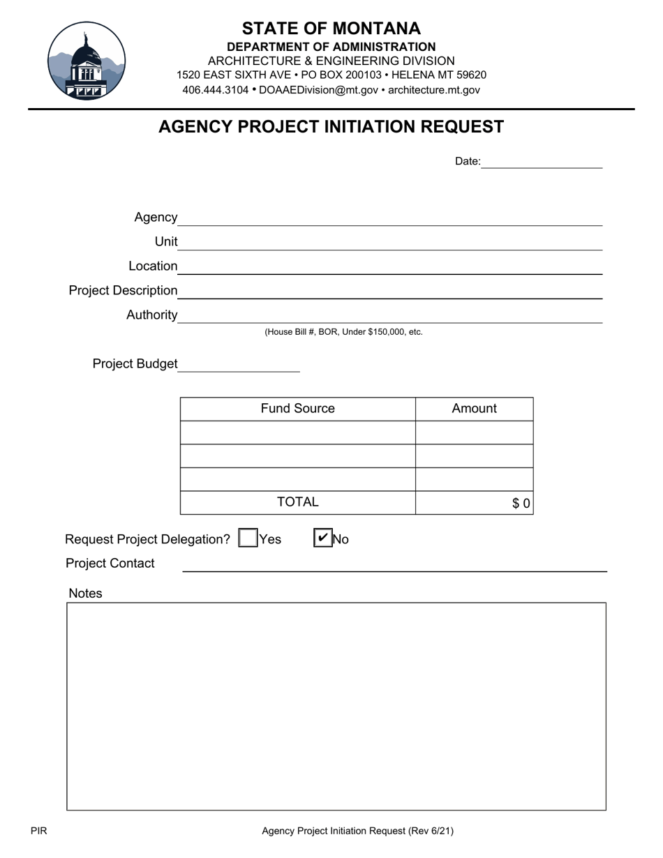Montana Agency Project Initiation Request - Fill Out, Sign Online and ... Montana Agency Project Initiation Request - Fill Out, Sign Online and ...