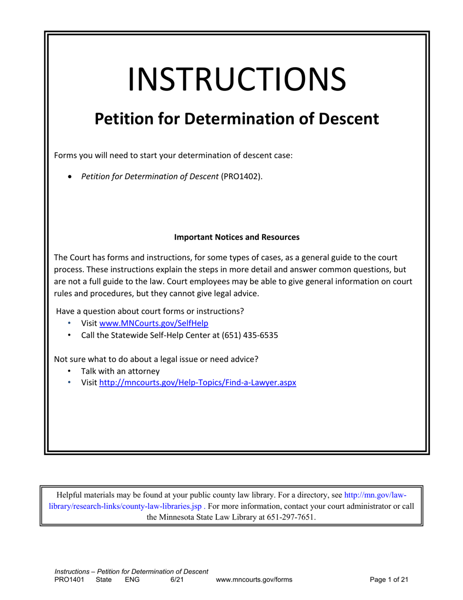 Download Instructions for Form PRO1402 Petition for Determination of ...