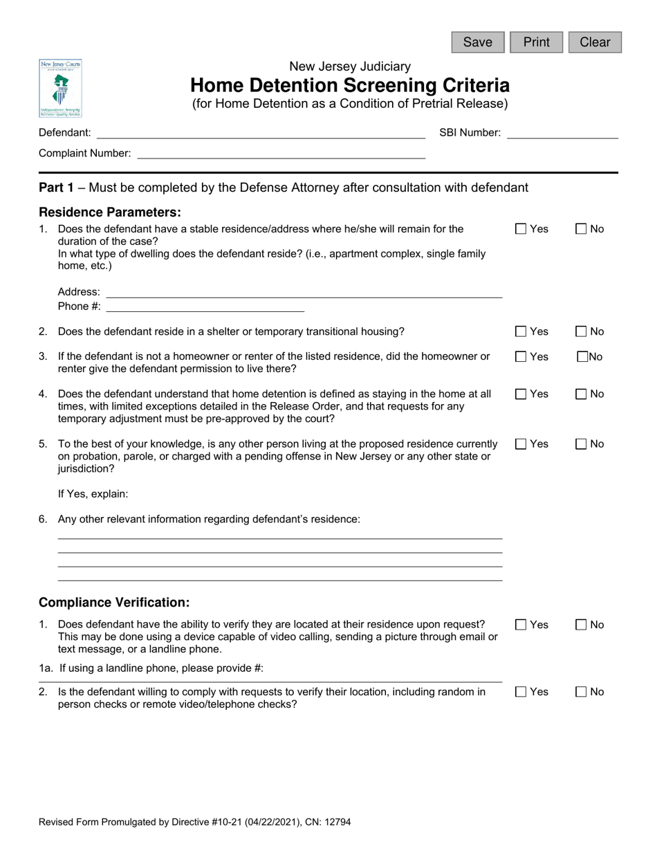 Form 12794 - Fill Out, Sign Online and Download Fillable PDF, New ...