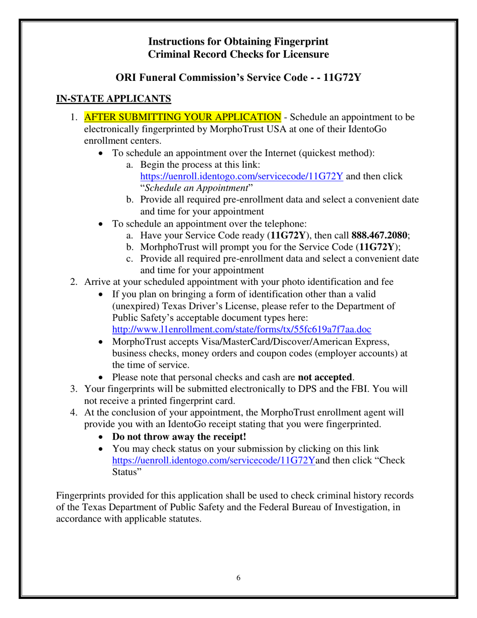 Texas Provisional Embalmer Application - Fill Out, Sign Online and Download PDF | Templateroller
