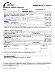 Form DOC07-053 Download Printable PDF or Fill Online Release/Transfer ...