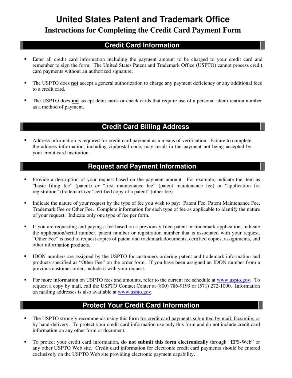 Form Pto 2038 Fillable - Printable Forms Free Online