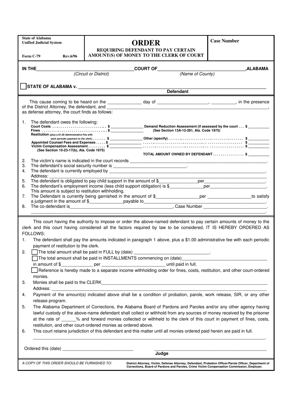 Form C-79 - Fill Out, Sign Online and Download Fillable PDF, Alabama ...