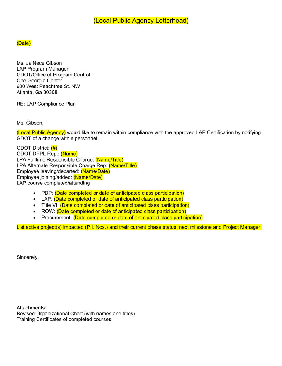 Georgia (United States) Lap Compliance Plan - Fill Out, Sign Online and ...