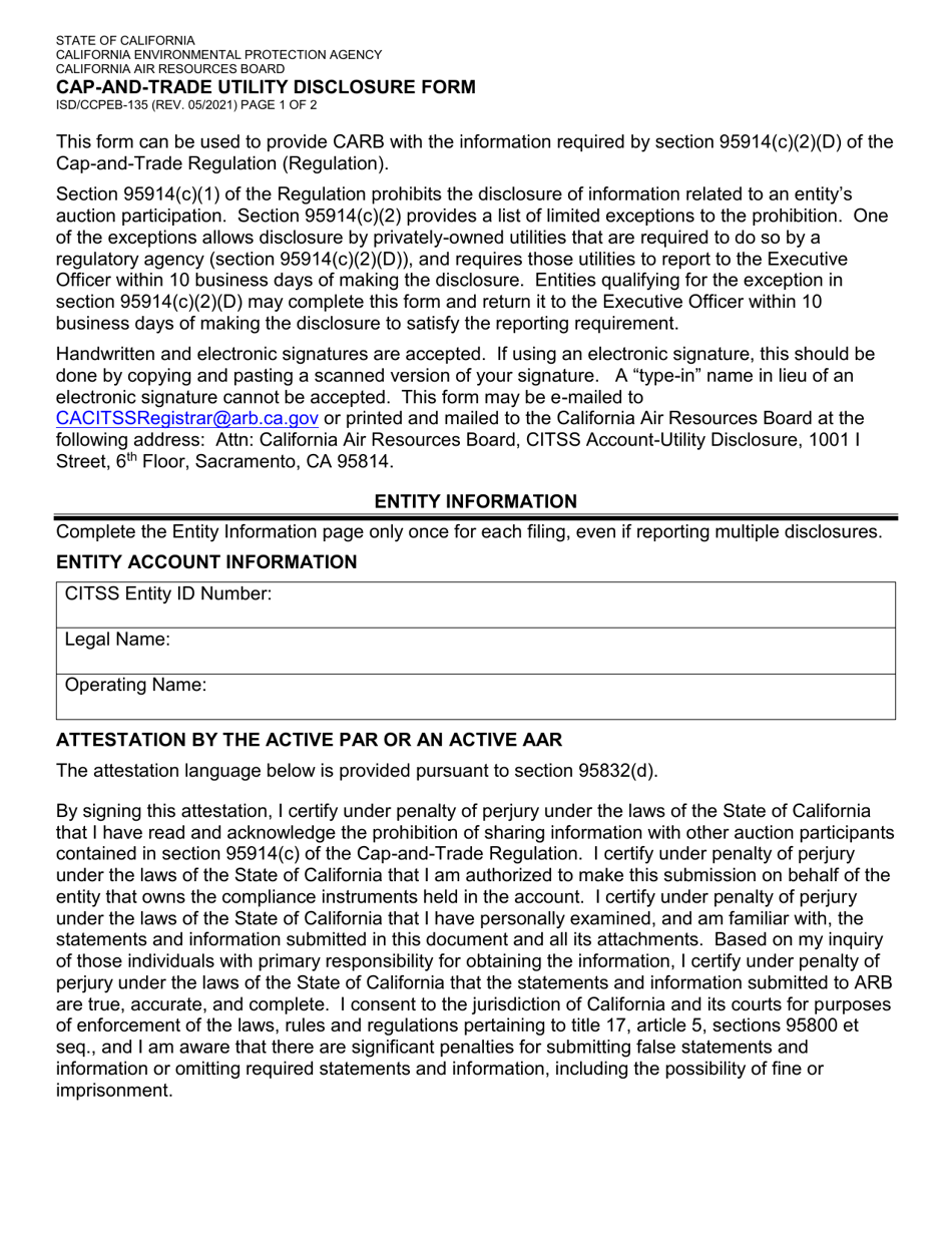 Form ISD/CCPEB-135 - Fill Out, Sign Online and Download Fillable PDF ...