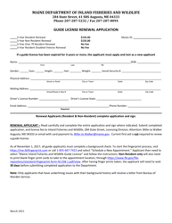 Maine Guide License Renewal Application - Fill Out, Sign Online and ...