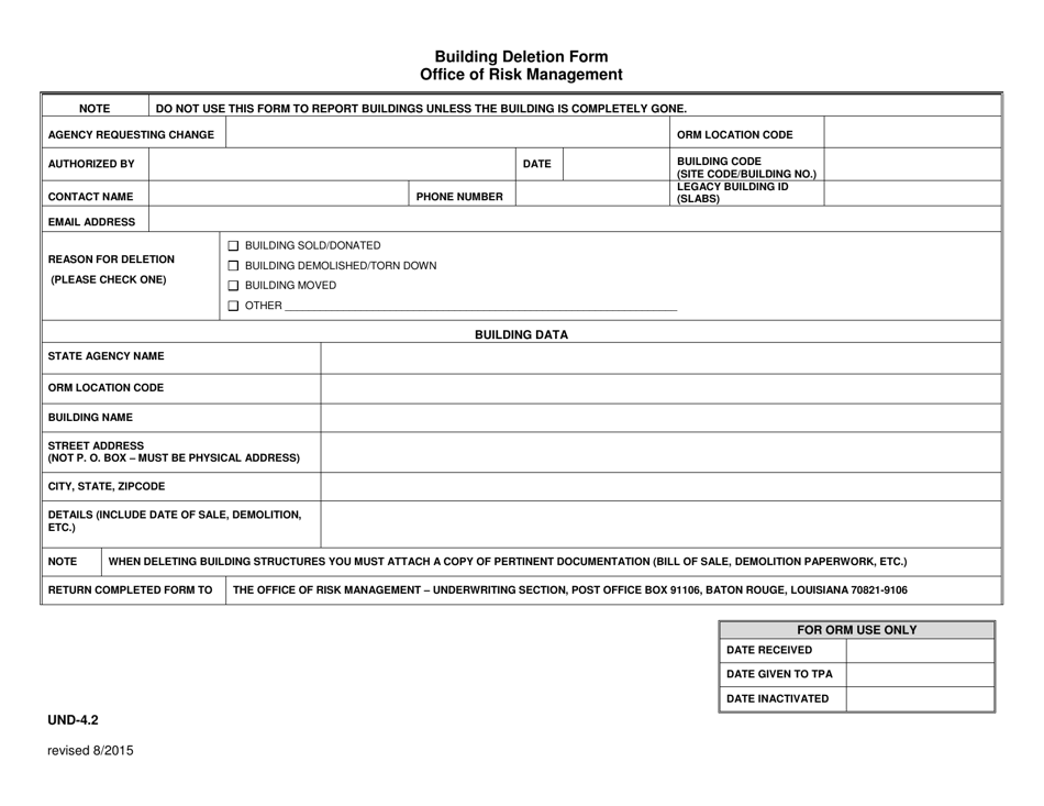 Form UND-4.2 - Fill Out, Sign Online and Download Printable PDF ...