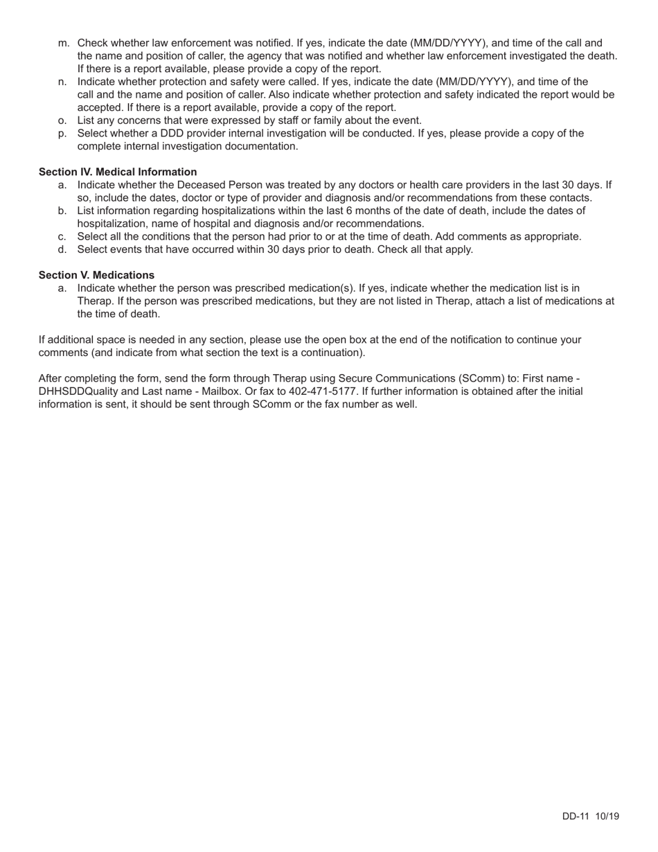 Form Dd 11 Fill Out Sign Online And Download Fillable Pdf Nebraska