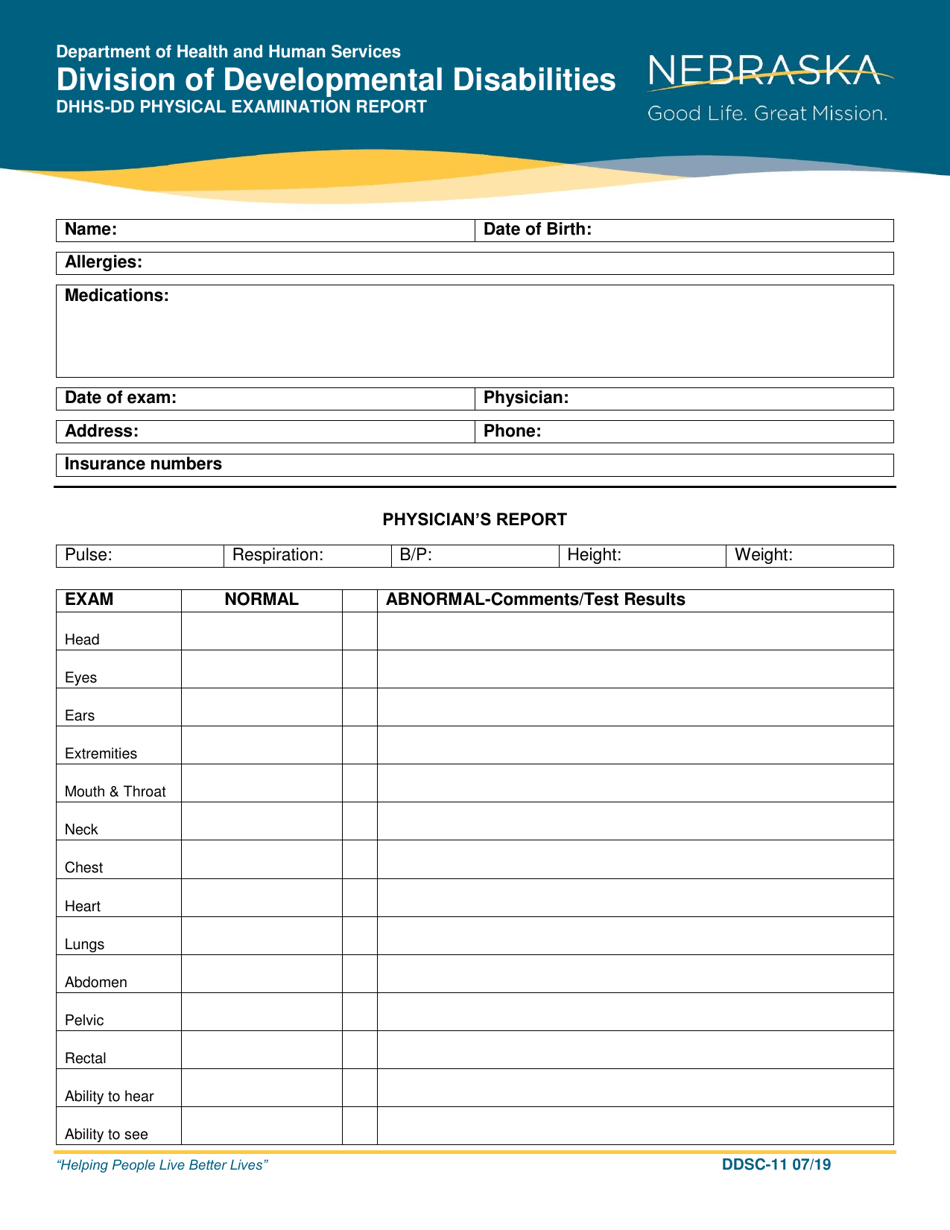 Form DDSC-11 - Fill Out, Sign Online and Download Fillable PDF ...