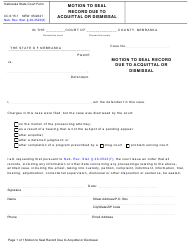 Form CC6:15.1 Download Fillable PDF or Fill Online Motion to Seal Record Due to Acquittal or ...