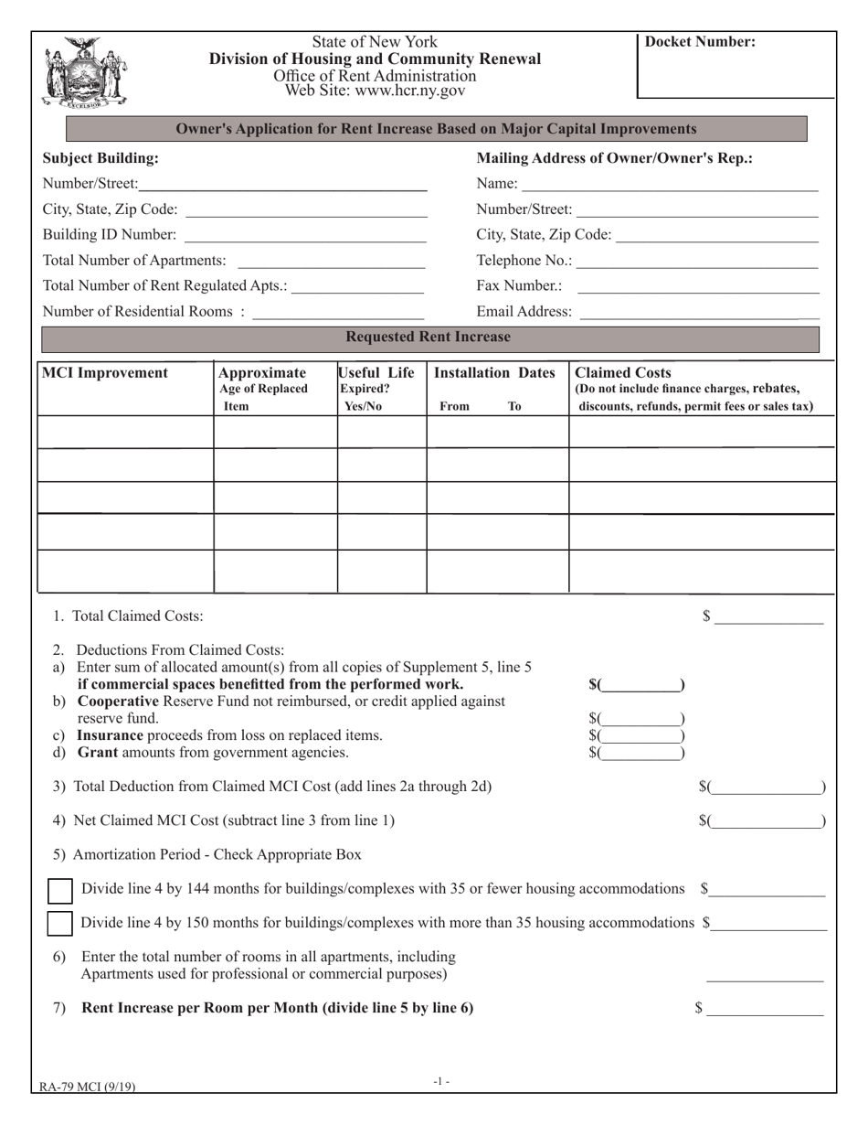Form RA-79 MCI - Fill Out, Sign Online and Download Fillable PDF, New ...