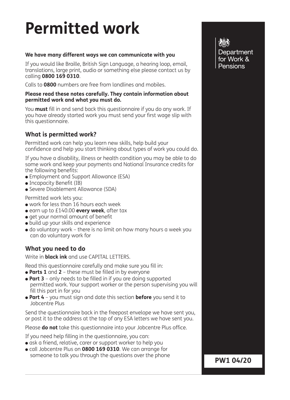 Form PW1 - Fill Out, Sign Online and Download Printable PDF, United ...