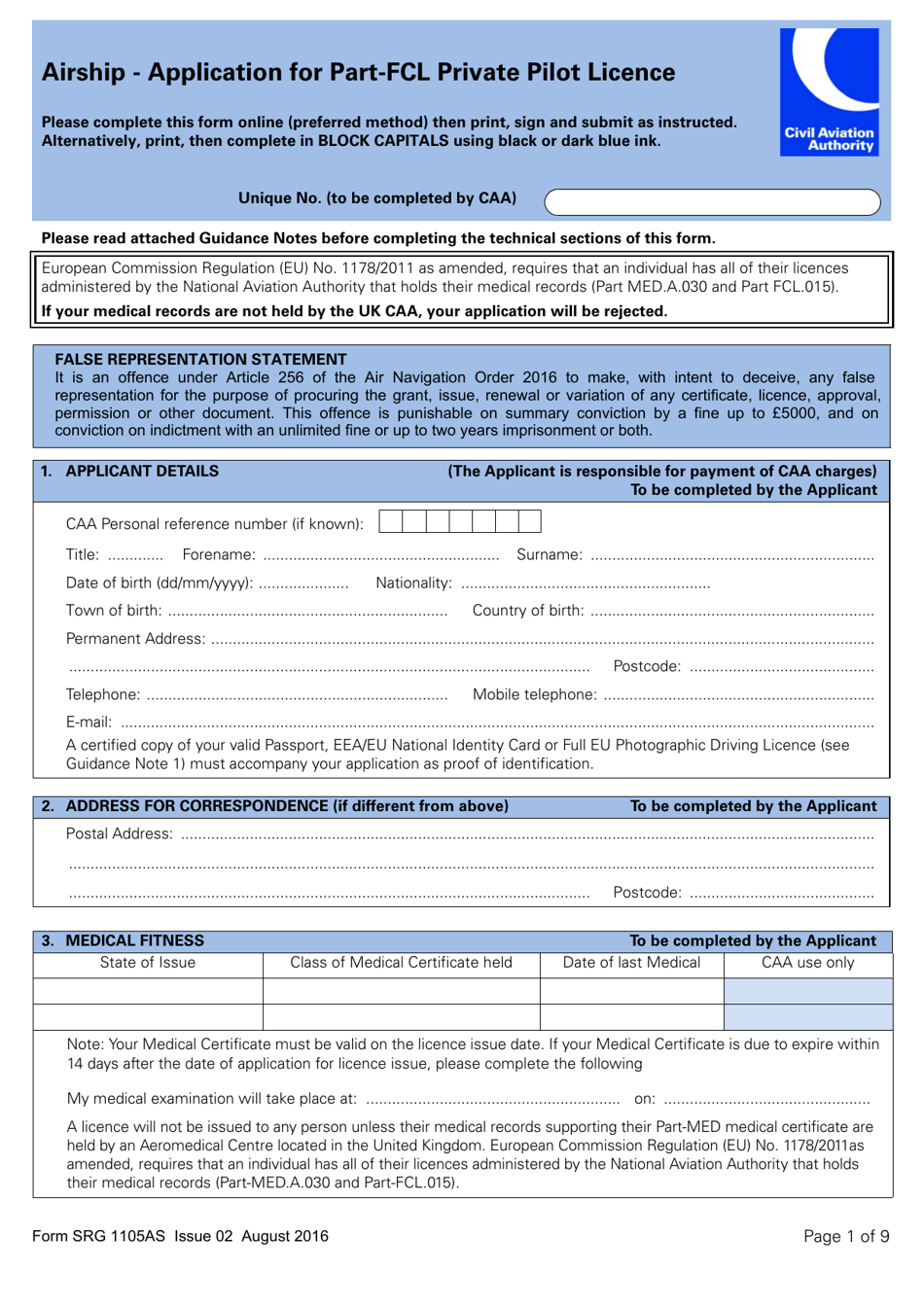 Form SRG1105AS - Fill Out, Sign Online and Download Fillable PDF ...