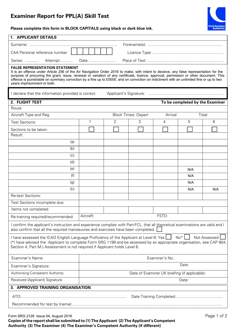 Form SRG2128 - Fill Out, Sign Online and Download Fillable PDF, United ...