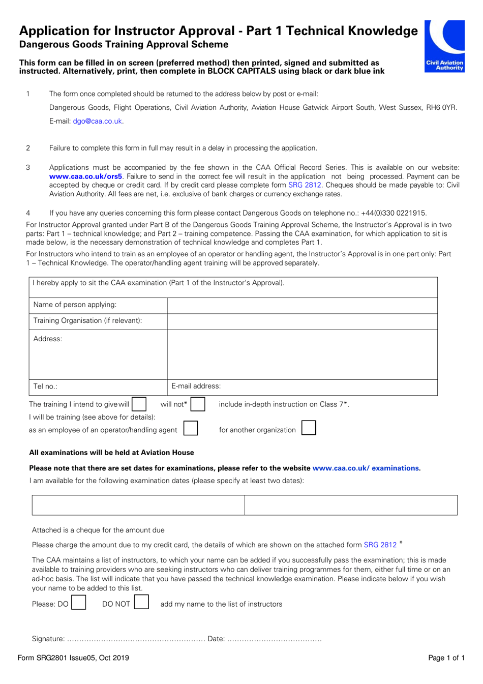 Form SRG2801 Part 1 - Fill Out, Sign Online and Download Fillable PDF ...