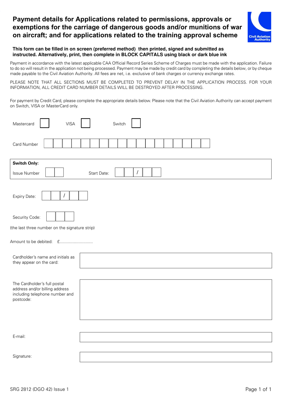 Form SRG2812 (DGO42) - Fill Out, Sign Online and Download Fillable PDF ...