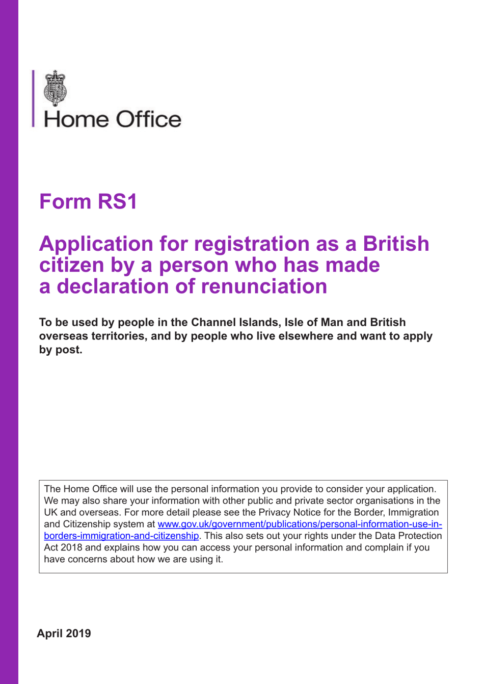 Form RS1 - Fill Out, Sign Online and Download Printable PDF, United ...