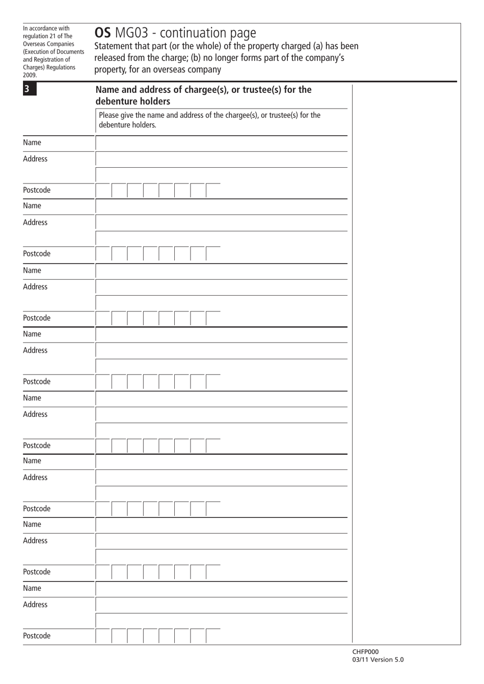 Form OS MG03 - Fill Out, Sign Online and Download Fillable PDF, United ...