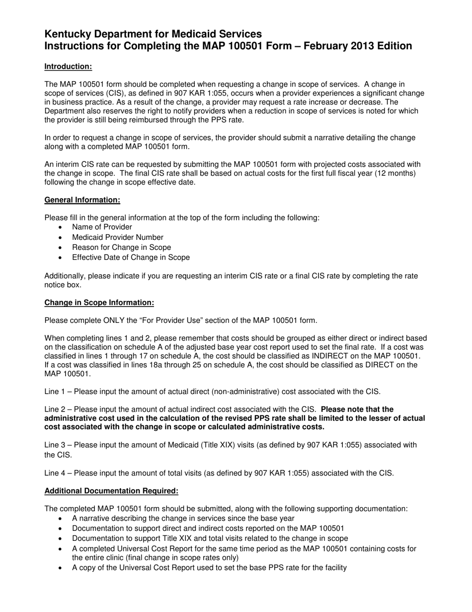 Download Instructions for Form MAP100501 Prospective Payment System ...