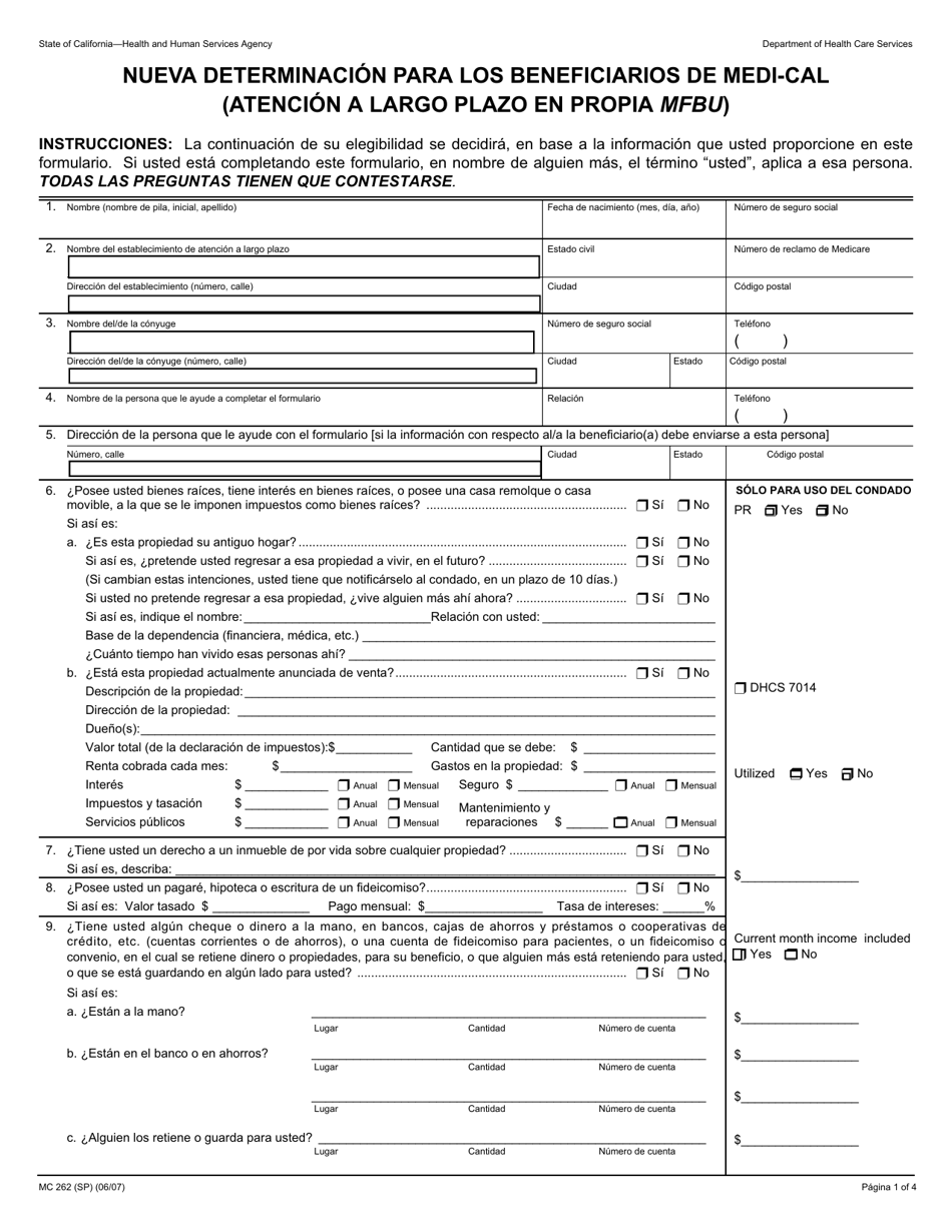 Formulario MC262 - Fill Out, Sign Online and Download Fillable PDF ...