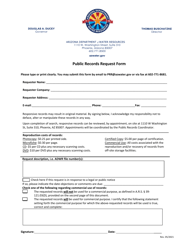 Arizona Public Records Request Form Download Fillable PDF | Templateroller