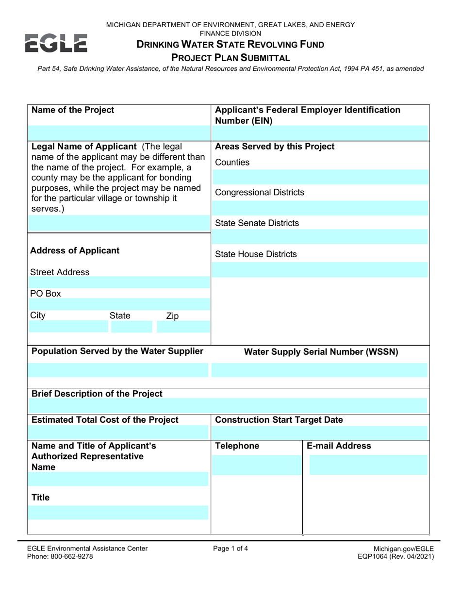 Form EQP1064 - Fill Out, Sign Online and Download Fillable PDF ...