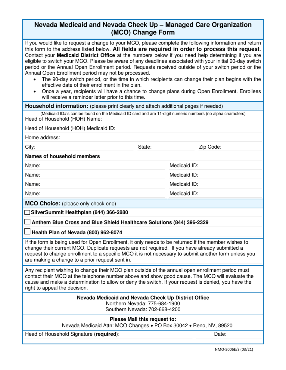 Form NMO-5006E/S - Fill Out, Sign Online and Download Fillable PDF ...