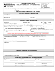 Pennsylvania Department of Drug and Alcohol Programs Forms PDF ...
