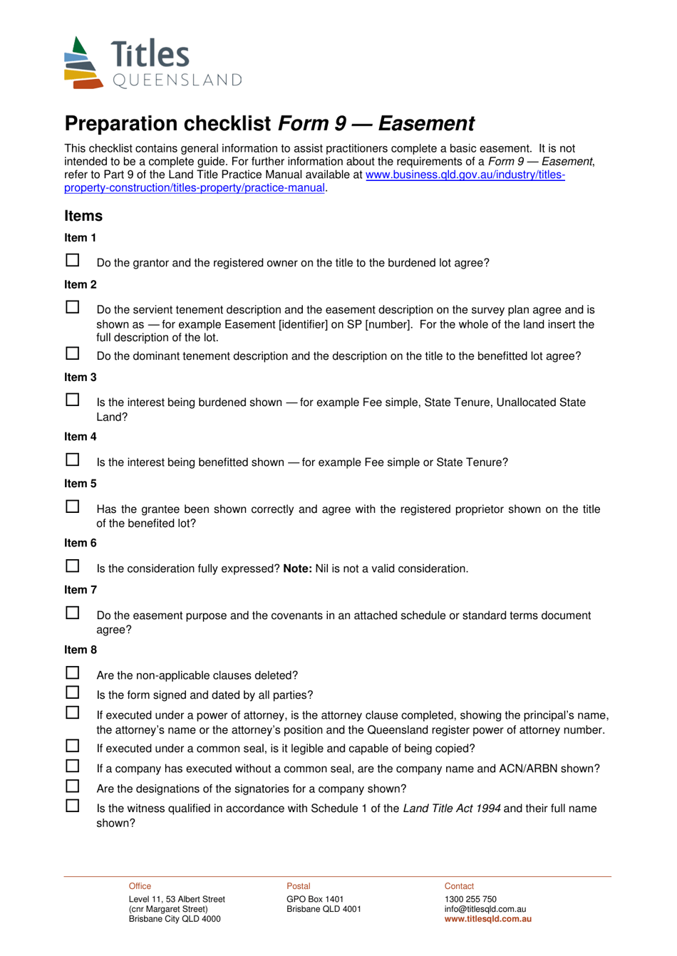 Form 9 - Fill Out, Sign Online and Download Printable PDF, Queensland ...