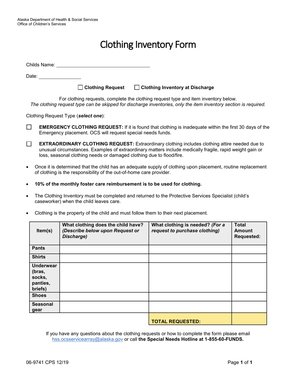Form 06-9741 - Fill Out, Sign Online and Download Fillable PDF, Alaska ...