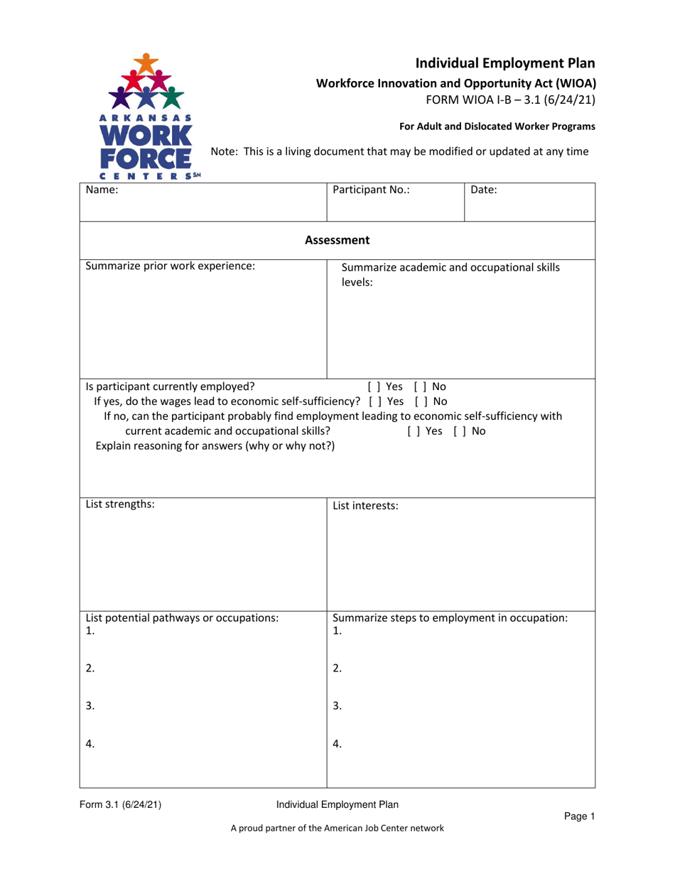 Form 3.1 - Fill Out, Sign Online and Download Printable PDF, Arkansas ...